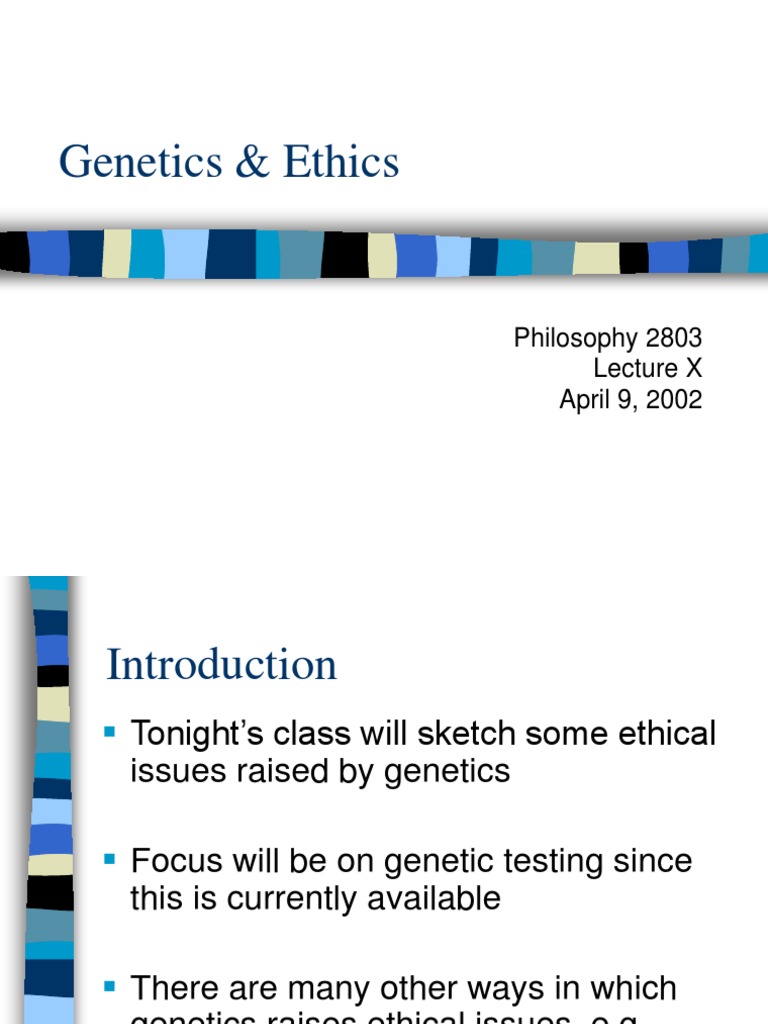 Ethical Issues in Genetic Testing | PDF | Genetics | Confidentiality