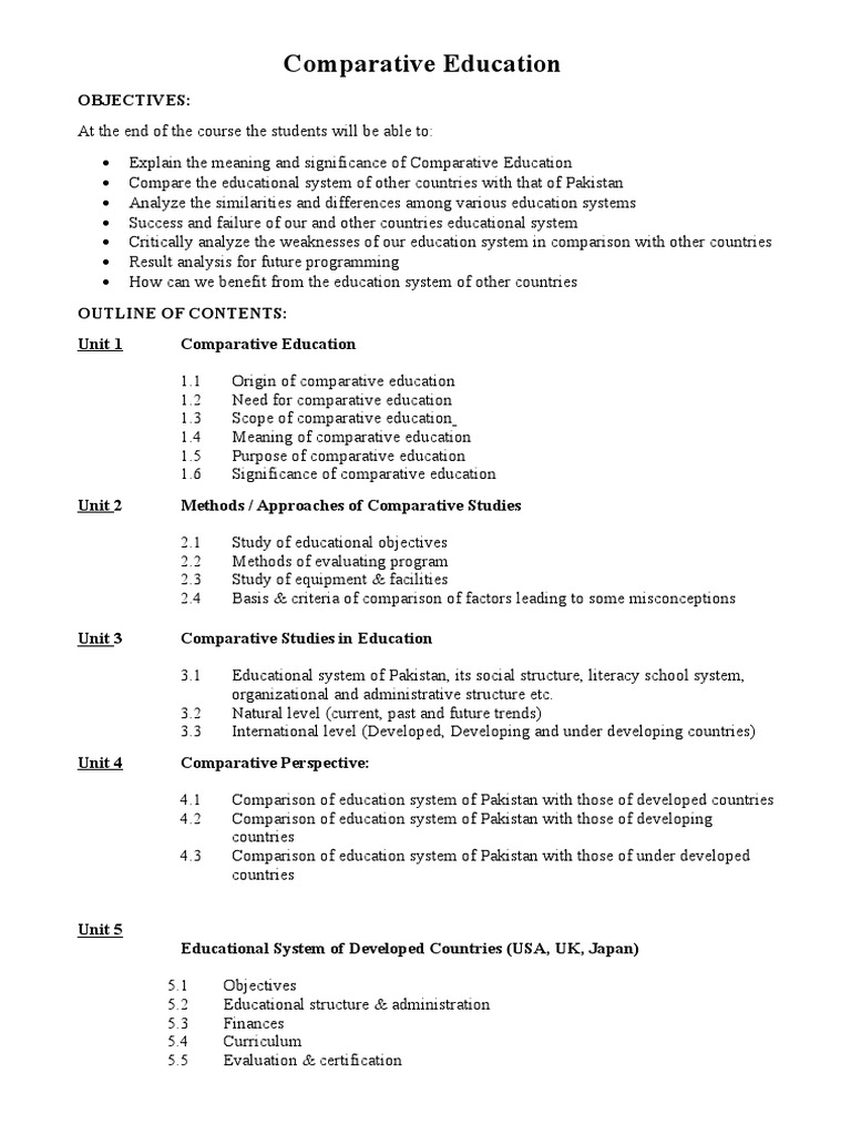 Comparative Education | PDF | Innovation | Evaluation