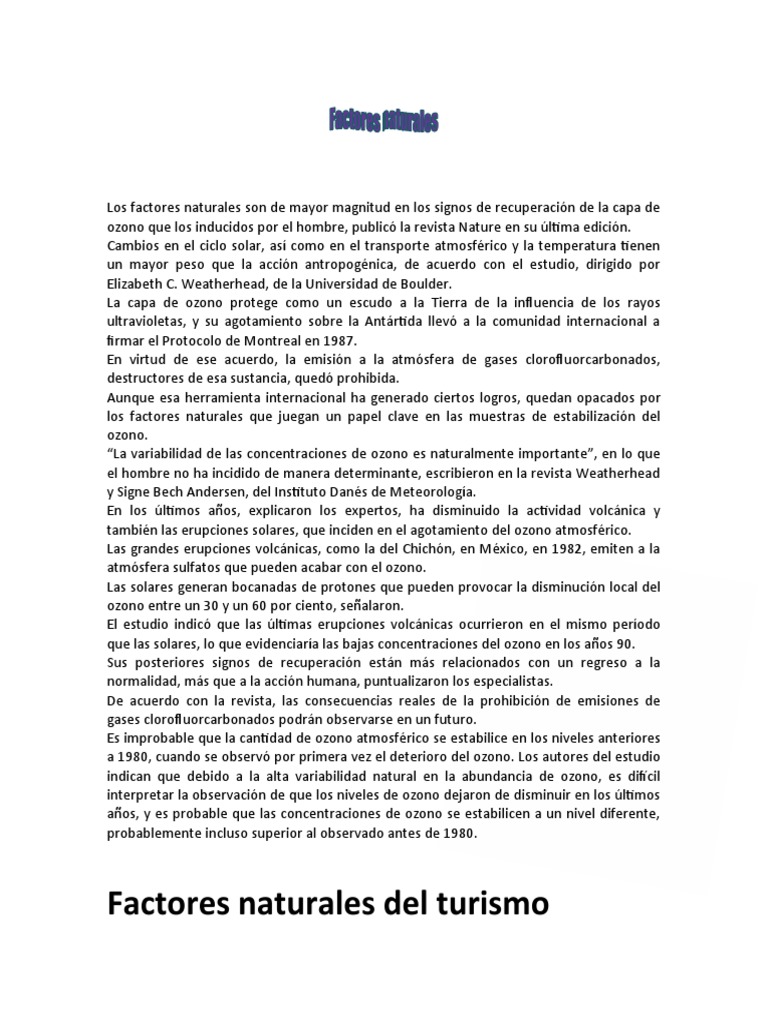Los Factores Naturales | PDF | Clima | Tierra