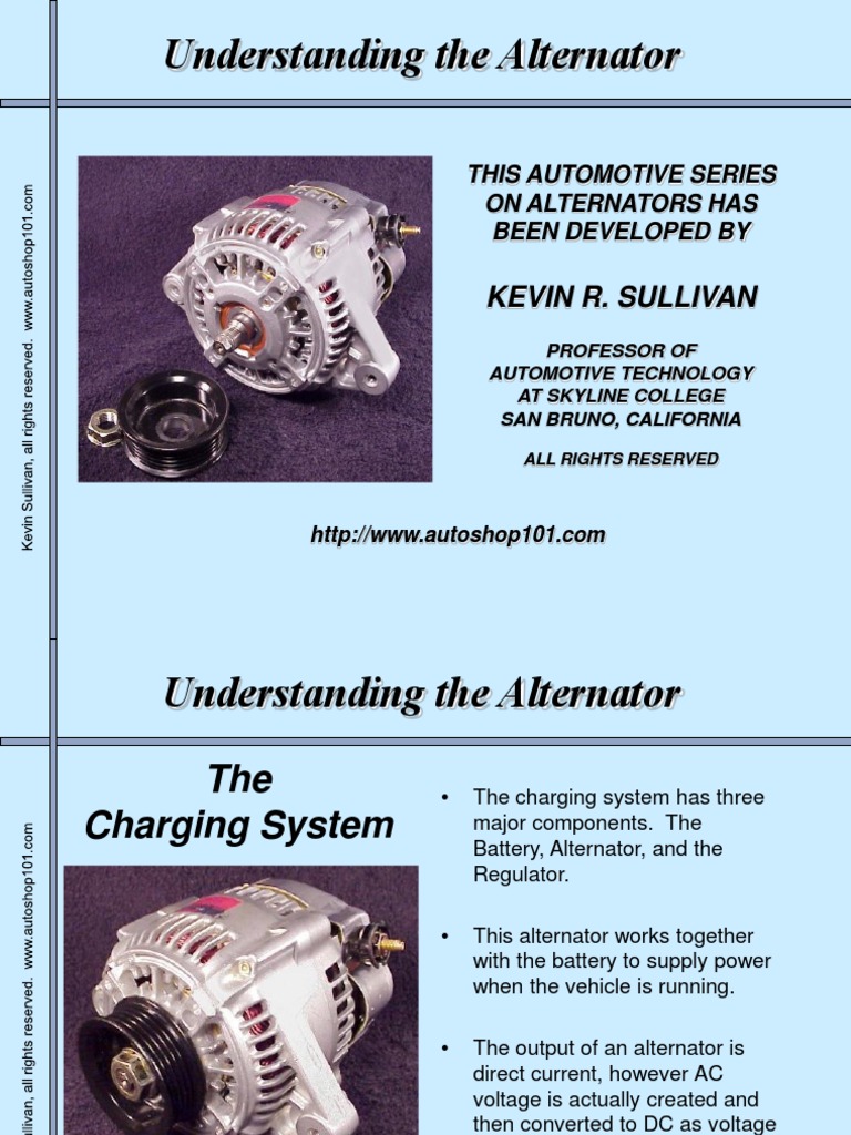 Understanding The Alternator: Kevin R. Sullivan | PDF | Rectifier | Diode