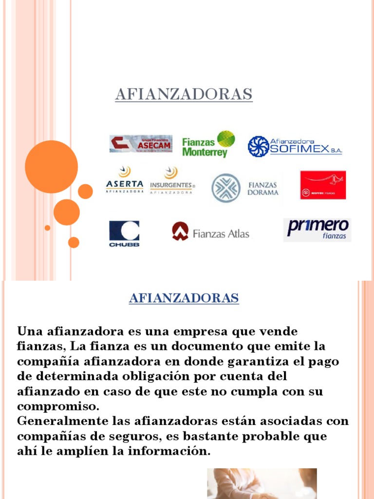 AFIANZADORAS | PDF | Reaseguro | Seguro