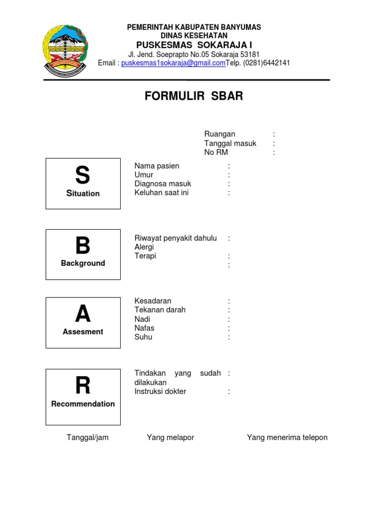 Form Sbar | PDF