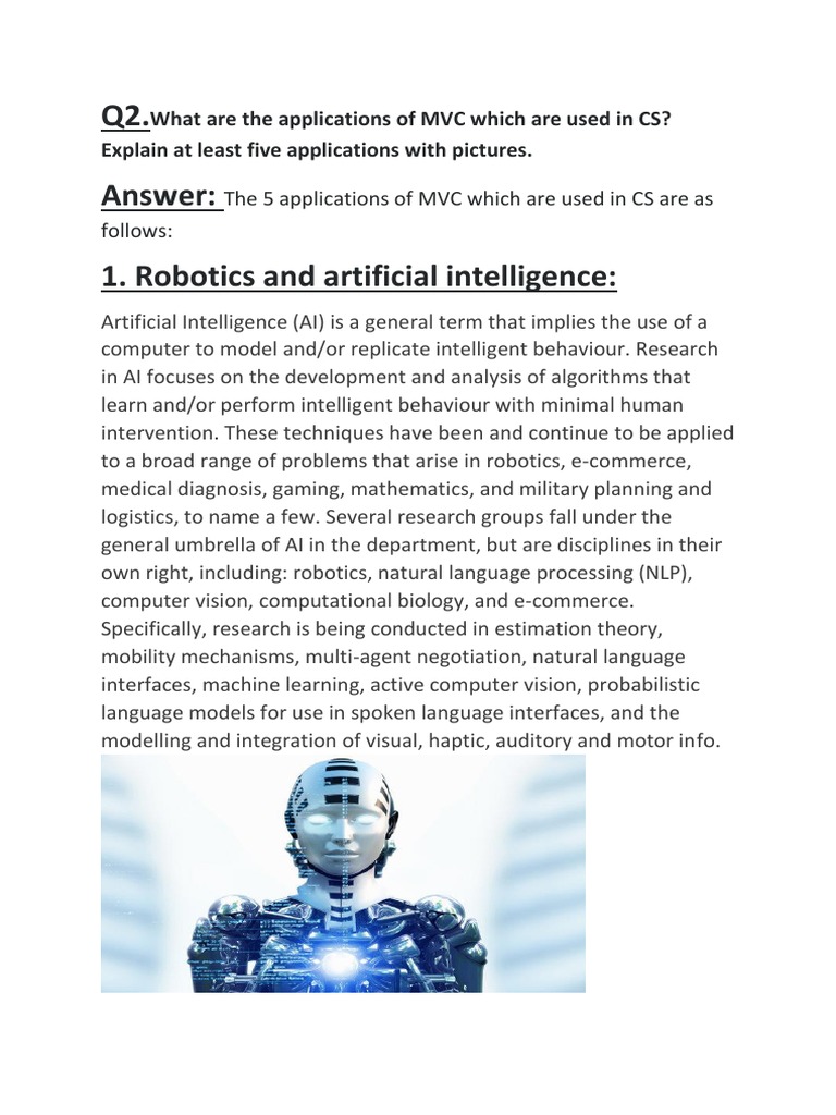 MVC Assignment | PDF | Artificial Intelligence | Intelligence (AI) & Semantics
