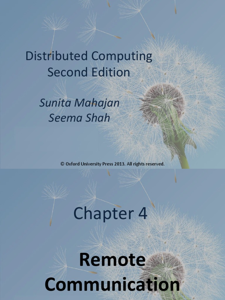 Distributed Computing2e Chapter 4 | PDF | Client–Server Model | Software Design