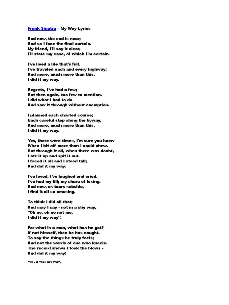 Frank Sinatra My Way | PDF