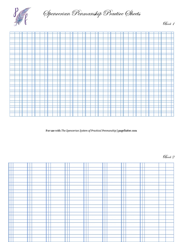 Printable Spencerian Practice Sheets PDF | PDF