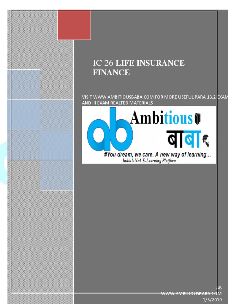 IC 26 Accounts For Life Insurance PDF | PDF | Debits And Credits ...