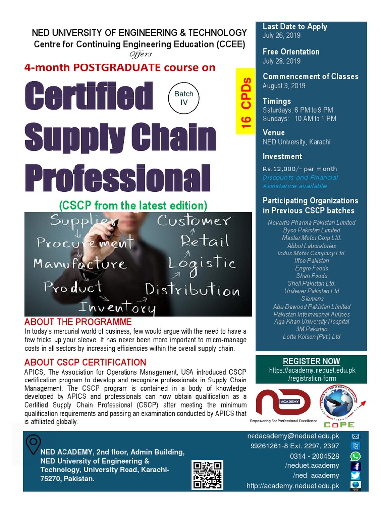 Certified Supply Chain Professional | PDF | Supply Chain | Professional ...
