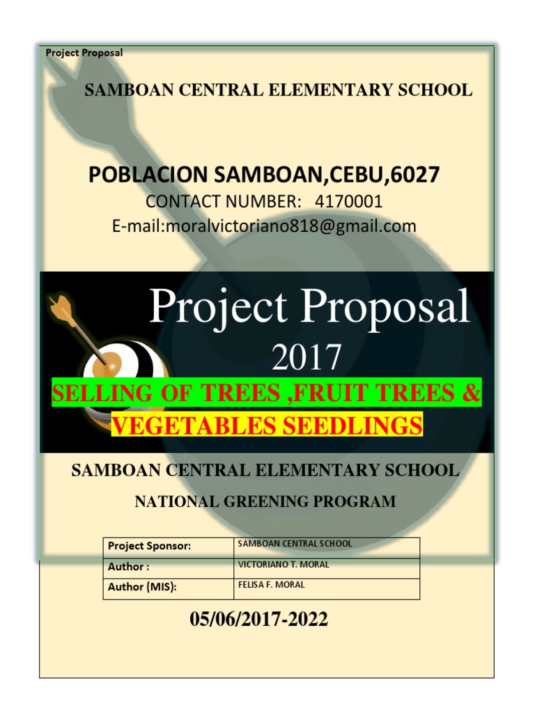 Project Proposals in Seling of Fruit Trees, Trees and Vegetables To The ...