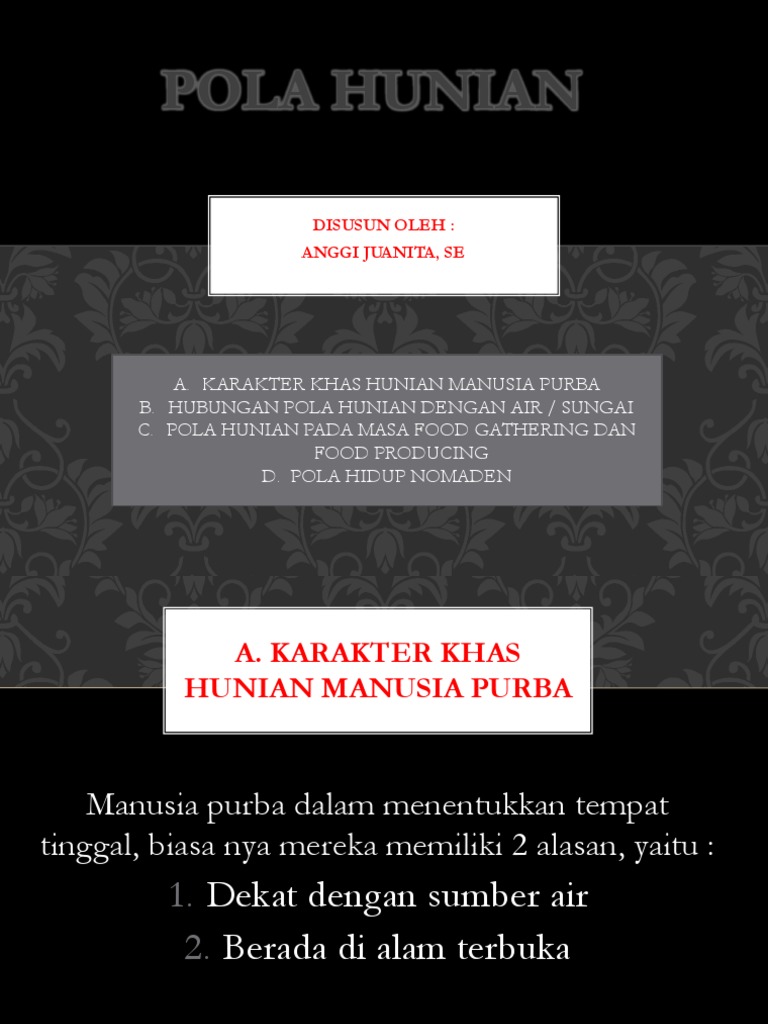 Contoh PPT Pola Hunian | PDF