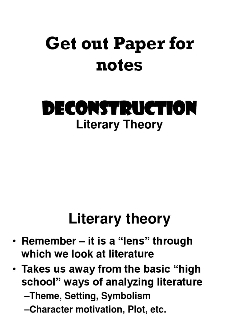 Deconstruction | PDF | Deconstruction