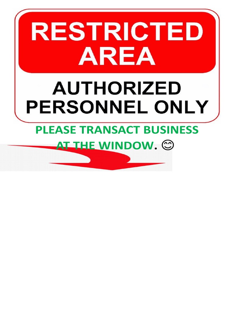 Please Transact Business At The Window Pdf