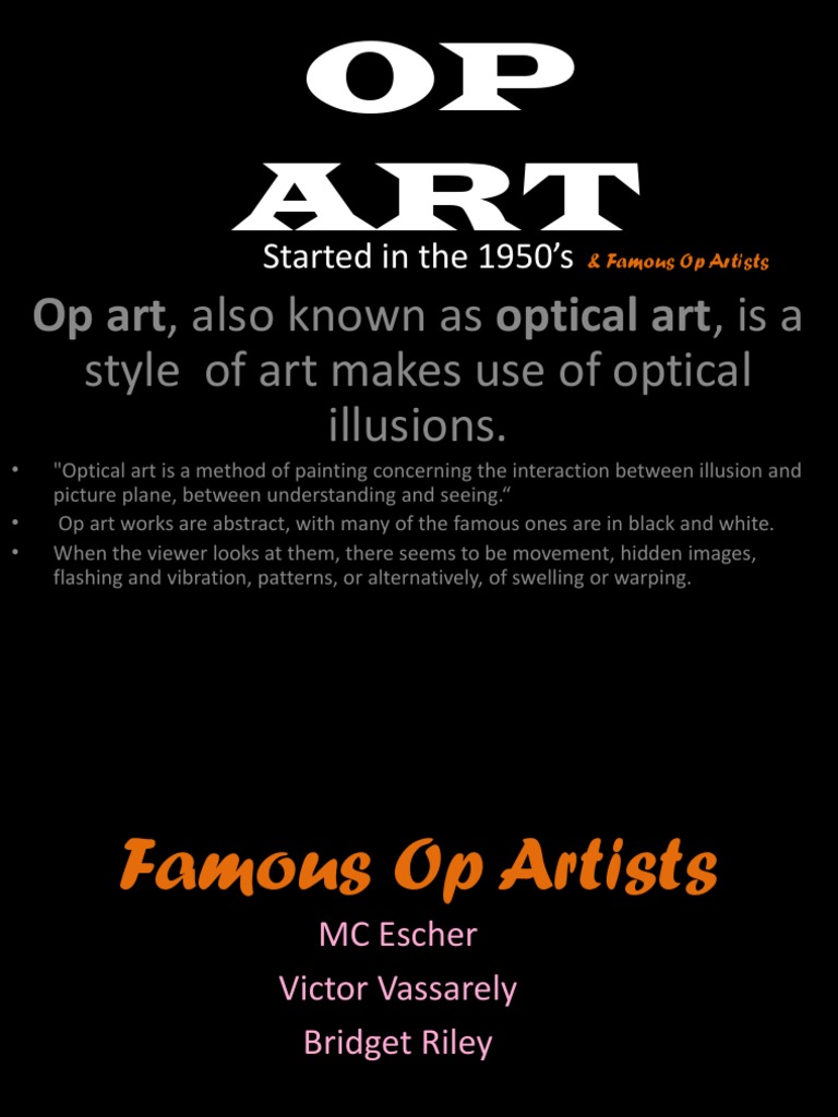 Op and POP ART | PDF | Art Media | Paintings