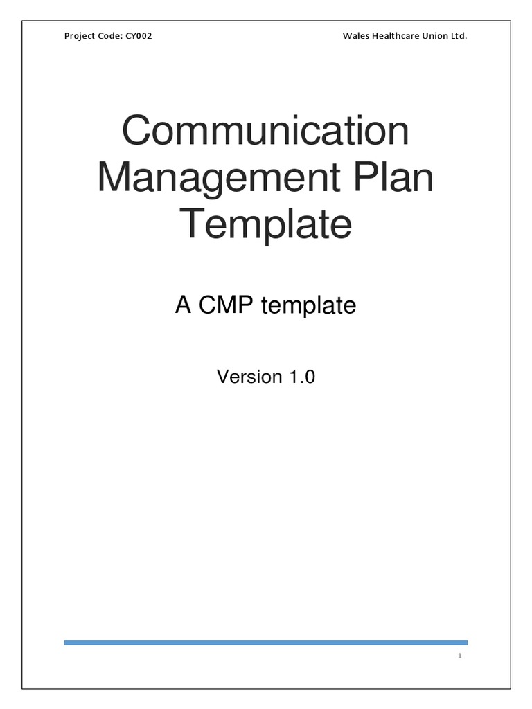 Communication Management Plan Template | PDF | Computing | Business