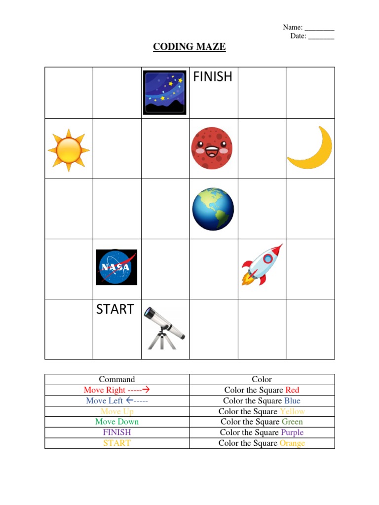 Computer Color Coding Maze | PDF