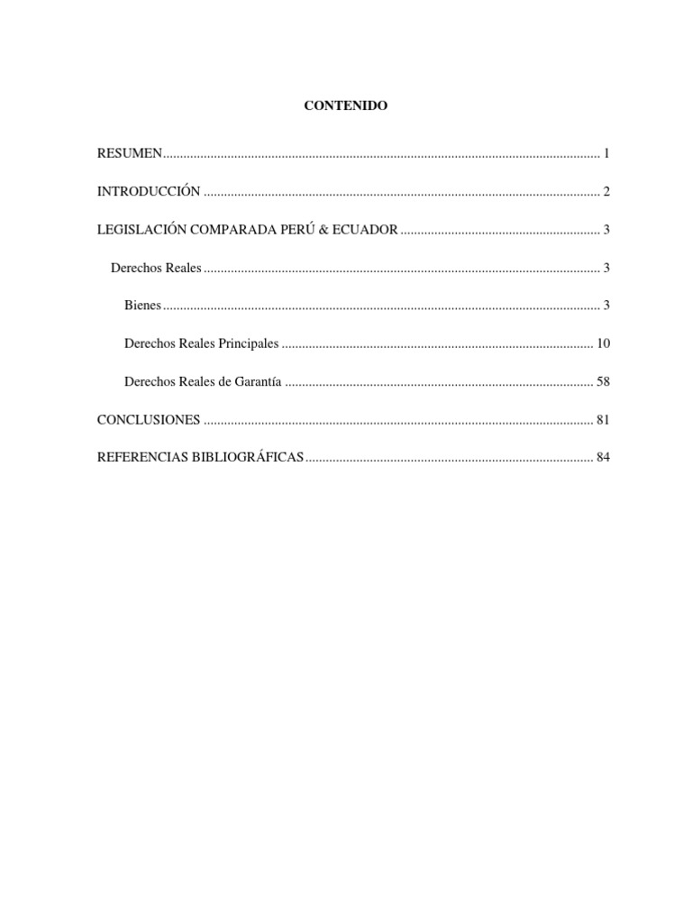 Legislación Comparada Perú & Ecuador | PDF | Posesión (Ley) | Propiedad