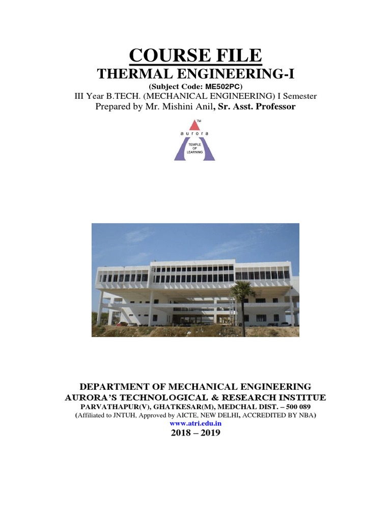 Thermal Engineering I | PDF | Internal Combustion Engine | Diesel Engine