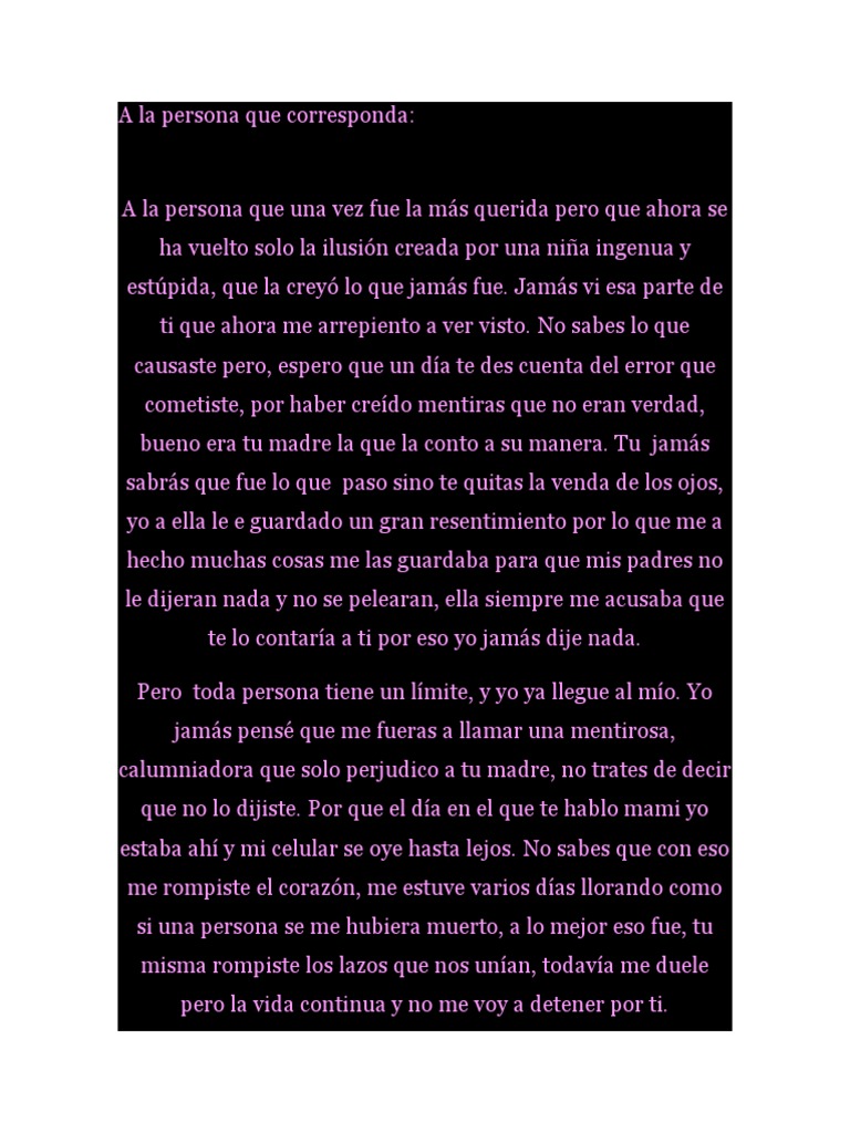 A La Persona Mas Querida | PDF