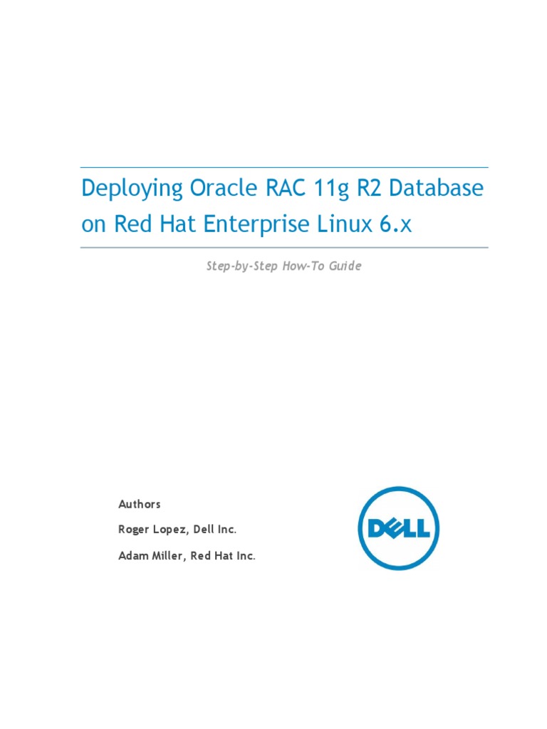 Deploying Oracle RAC 11g R2 Database On Red Hat Enterprise Linux 6.x | PDF | Oracle Database ...
