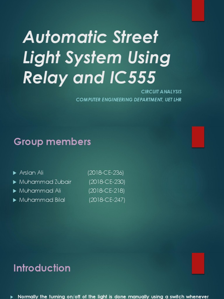 Automatic Street Light Control System | PDF | Operational Amplifier ...