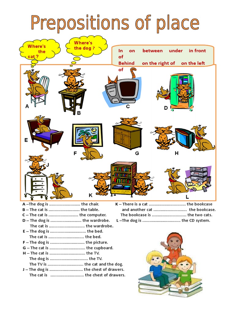 Preposiciones de Lugar | PDF
