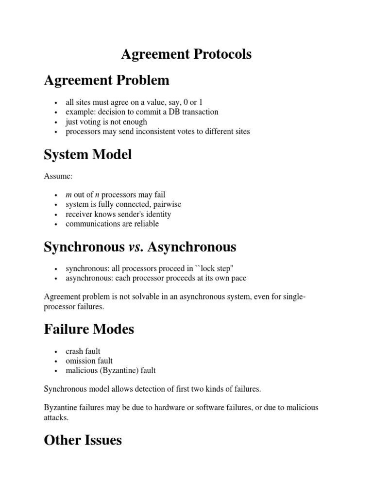 Agreement Protocols | PDF | Computer Engineering | Mathematical Logic