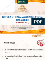 HAS 23000 Halal Certification Standards | PDF | Internal Audit | Audit