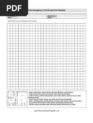 Fire Escape Plan Template For Kids