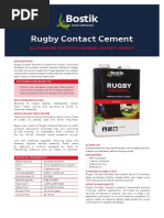 Rugby Excel Contact Cement Overview | PDF | Adhesive | Natural Rubber