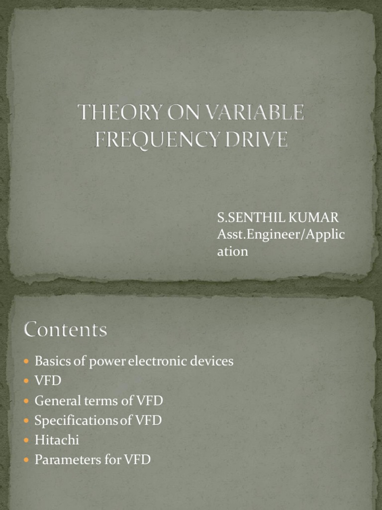 Theory On Variable Frequency Drive | PDF | Power Inverter | Rectifier