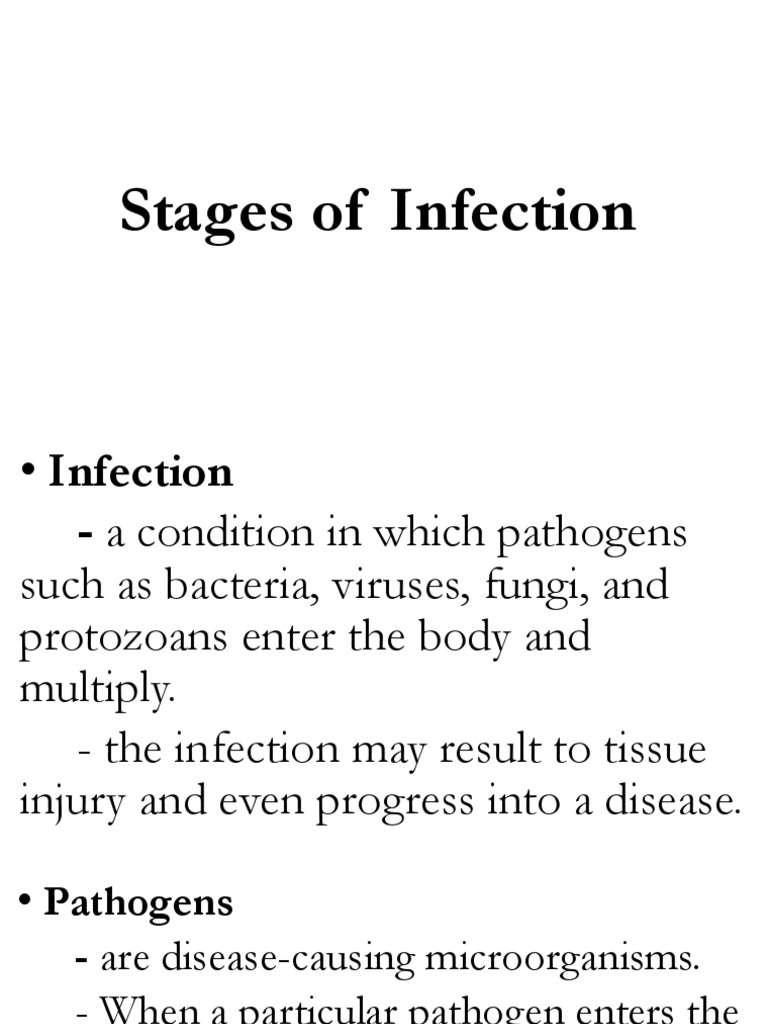 Stages of Infection | PDF | Pathogen | Clinical Pathology
