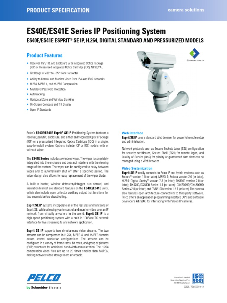 ES40E/ES41E Series IP Positioning System: Product Specification | PDF ...