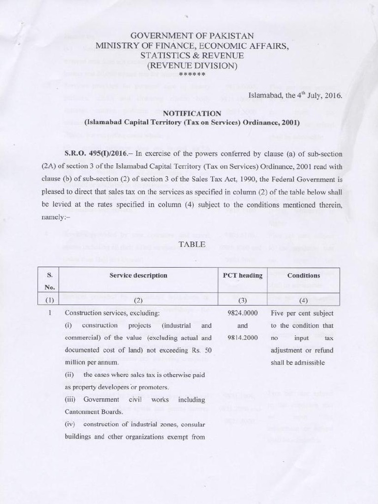 Sro 495 (1) 2016 PDF | PDF