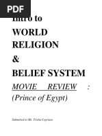 Analysis of "The Prince of Egypt" | PDF | Moses | Book Of Exodus