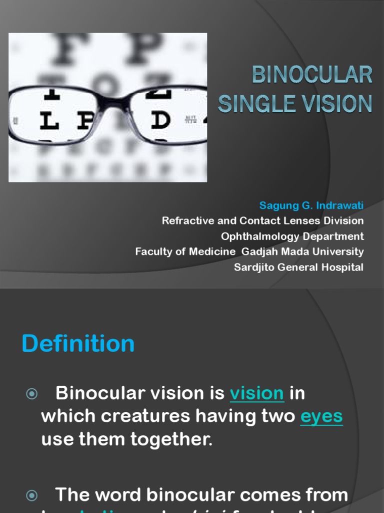 Binocular Vision | PDF | Visual Perception | Eye