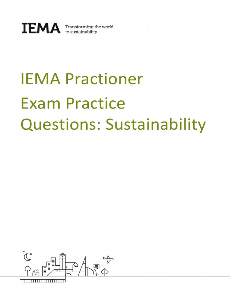 IEMA Practitioner Exam Practice Questions: Reducing the Environmental ...