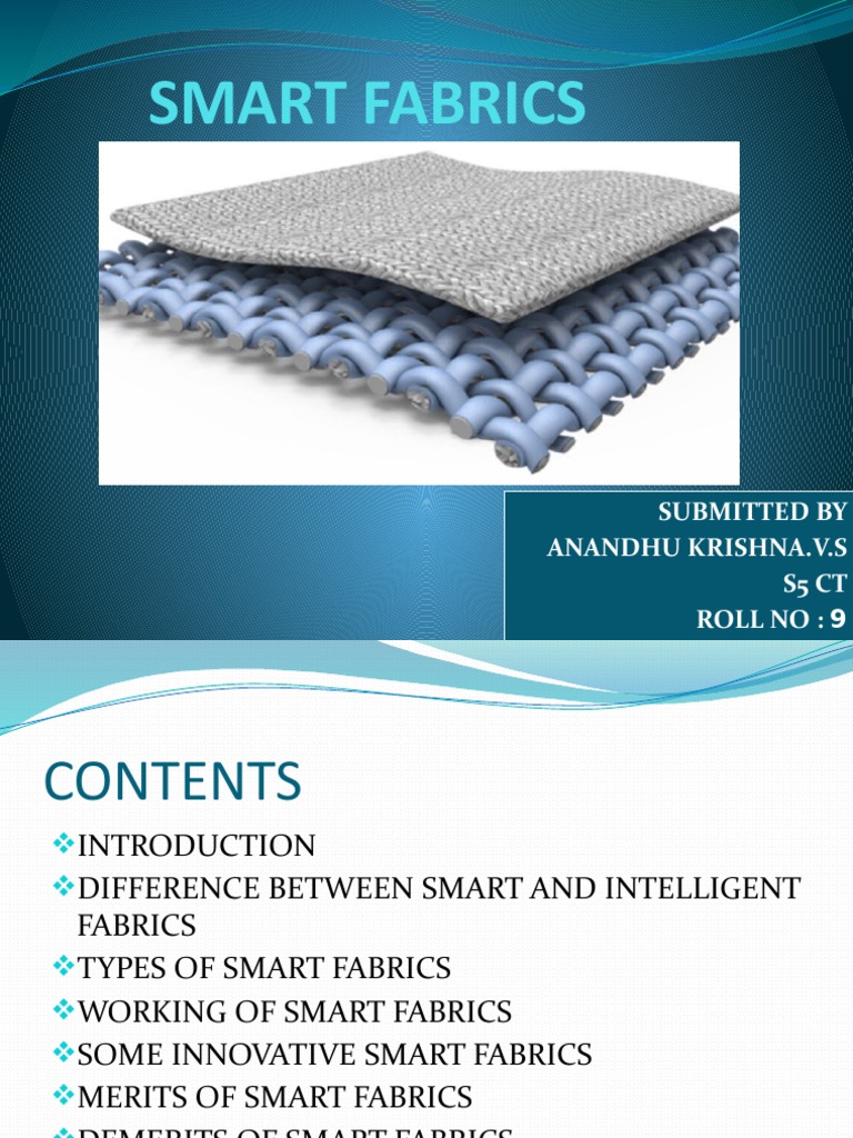 Smart Fabrics | PDF | E Textiles | Electronics