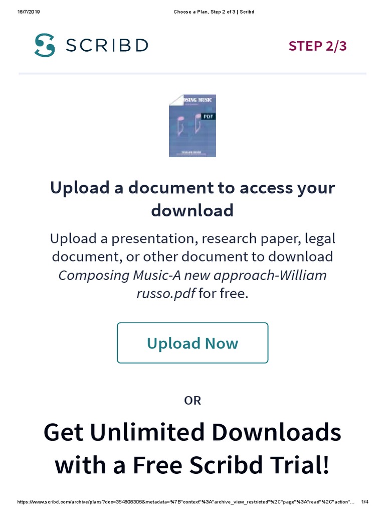 Get Unlimited Downloads With A Free Scribd Trial!: Upload A Document To Access Your Download ...