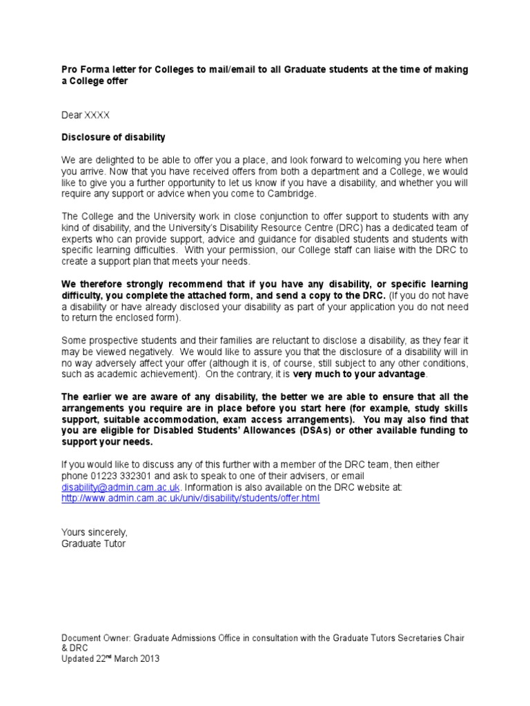 Disability Disclosure | PDF | Disability | Visual Impairment