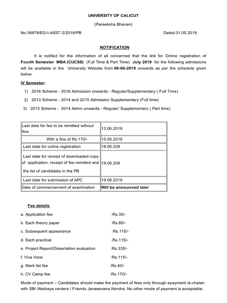 University of Calicut | PDF | Business