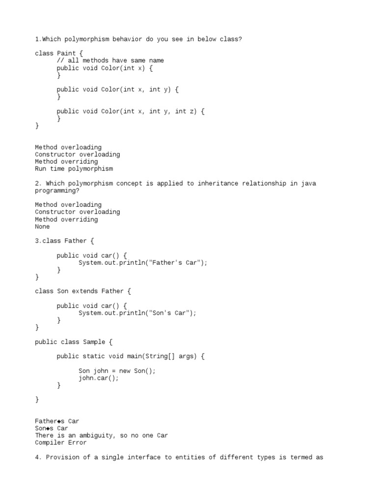 Polymorph Is M | Download Free PDF | Method (Computer Programming) | Class (Computer Programming)