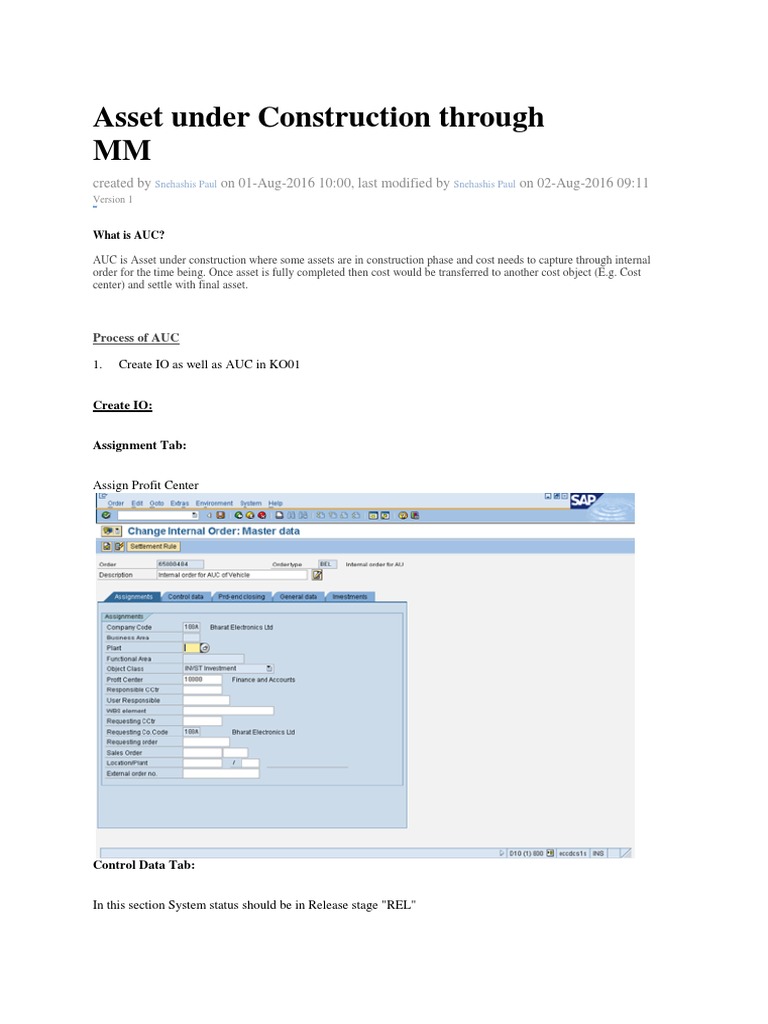 Asset Under Construction | PDF | Depreciation | Economies