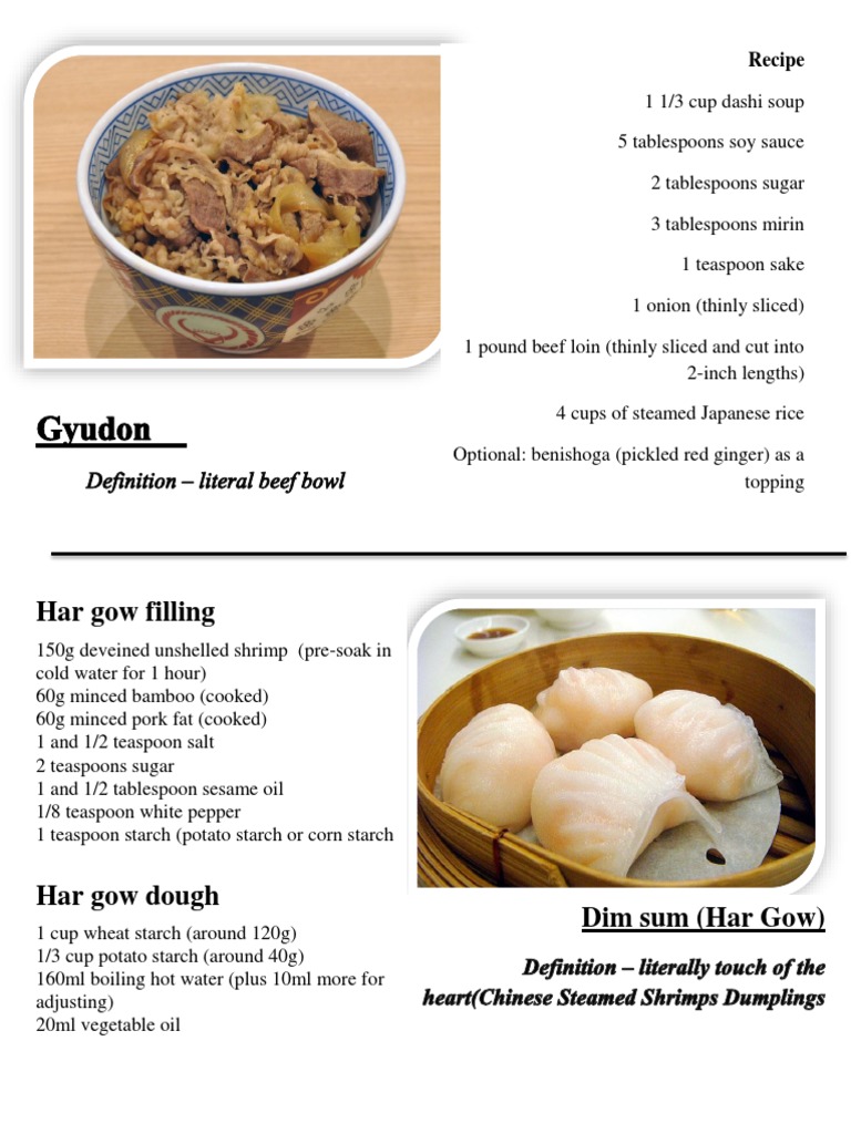 Tle Assignment | PDF | Dumpling | Beef