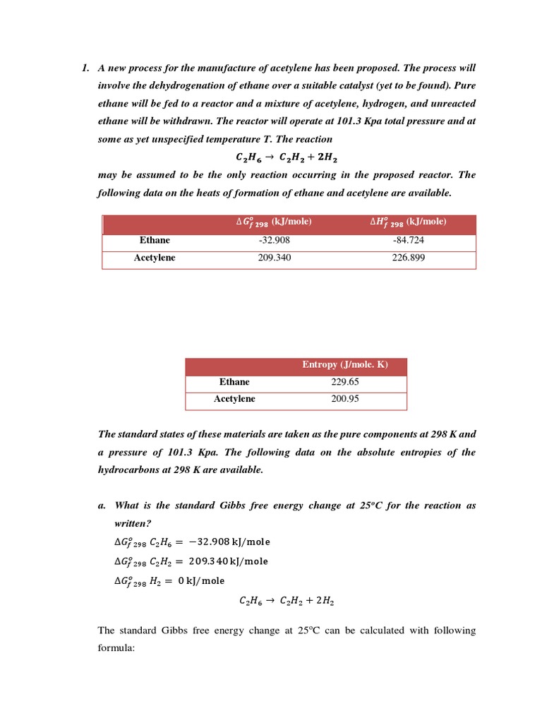 Contoh Soal Cre | PDF | Chemical Equilibrium | Enthalpy