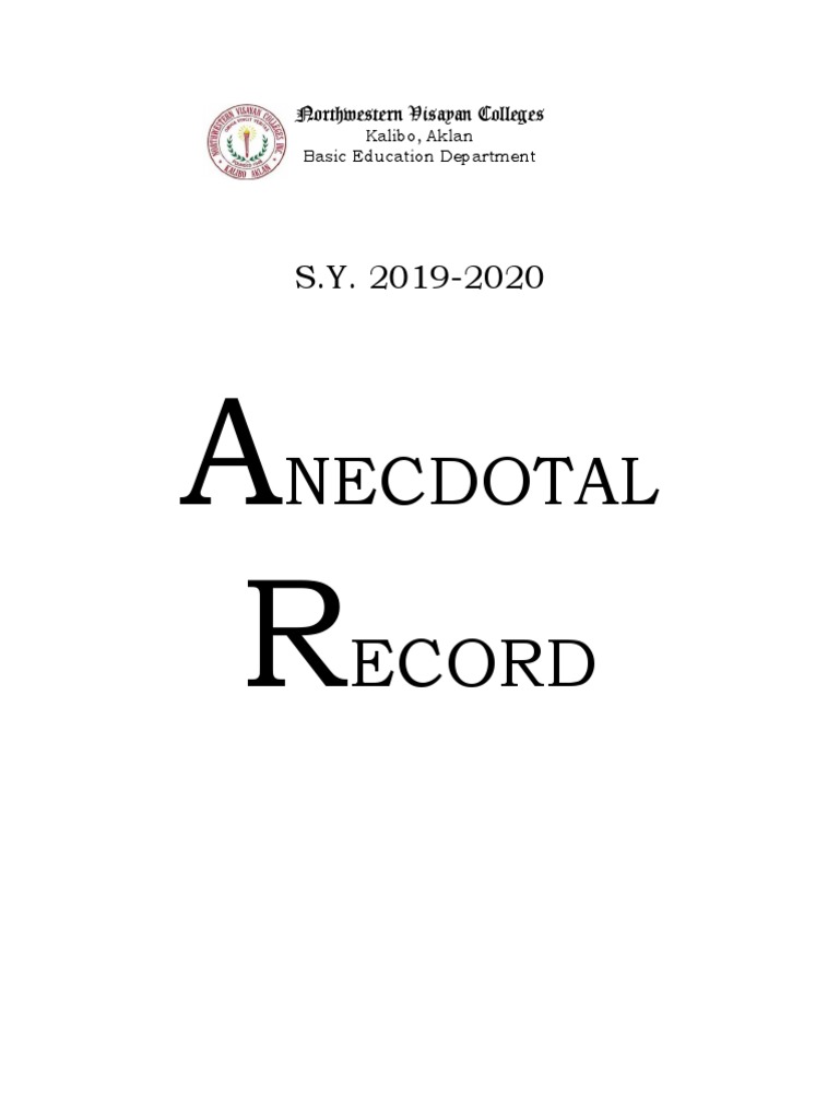 Label Anecdotal Record | PDF