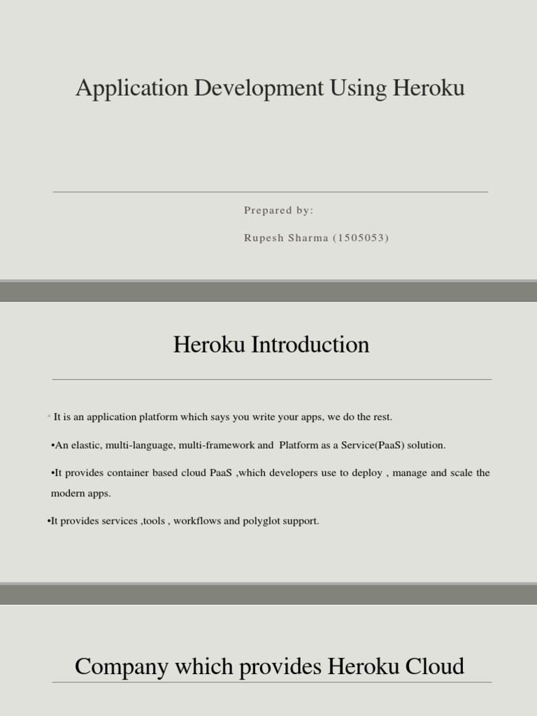 Heroku Introduction Pdf Platform As A Service Cloud Computing