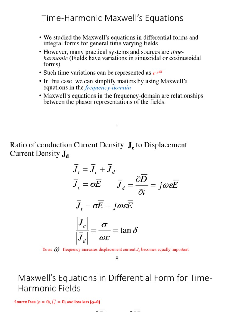 Time Harmonic Equations | PDF | Waves | Polarization (Waves)
