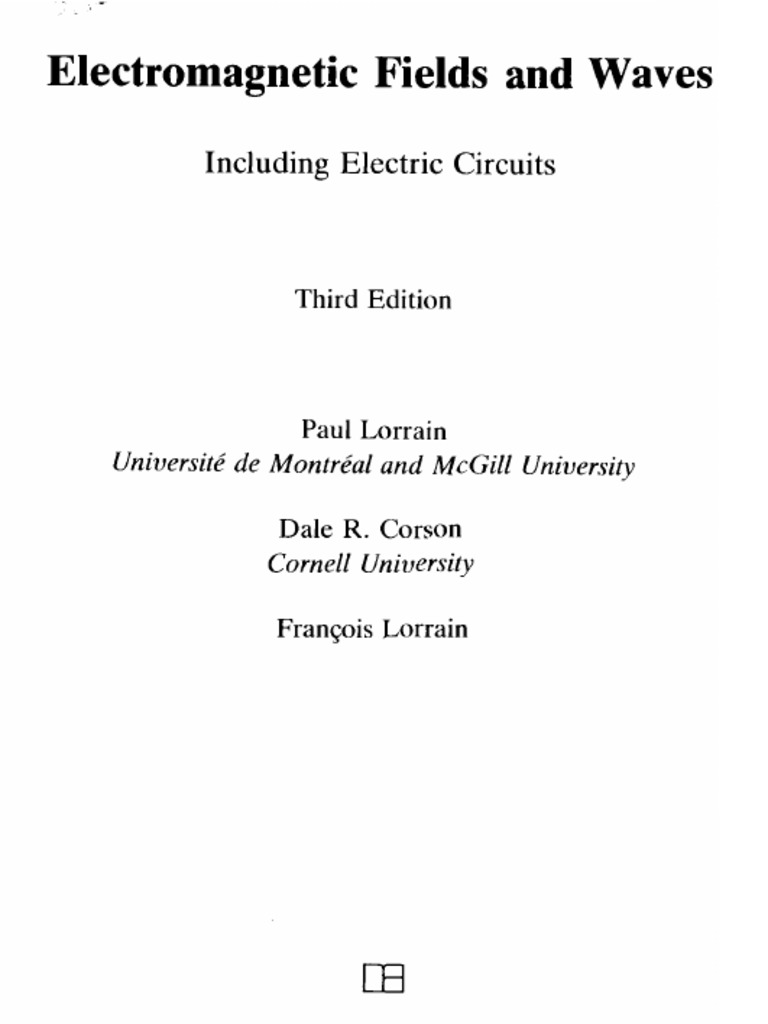 (Physics Series) Paul Lorrain, Dale R. Corson - Electromagnetic Fields ...