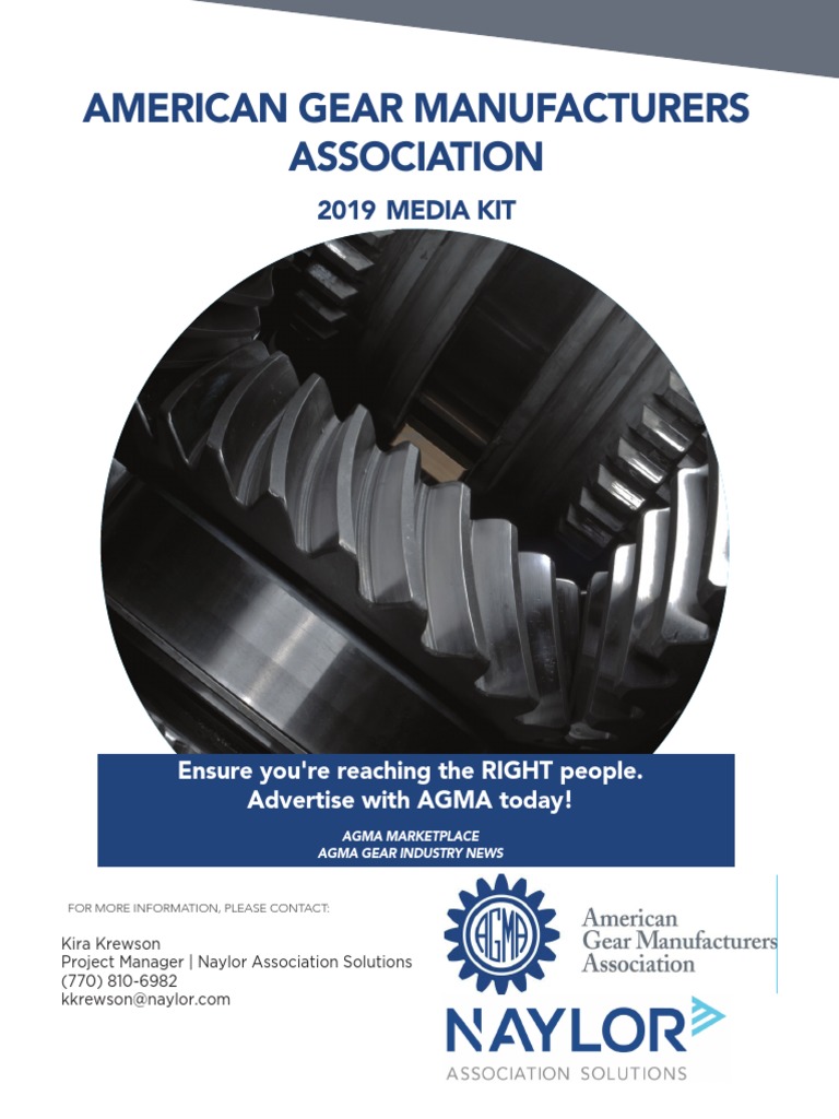 American Gear Manufacturers Association: 2019 Media Kit | PDF ...