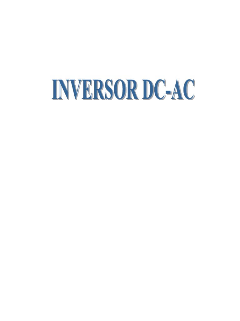 Inversor DC Ac | PDF | Inversor de energia | Corriente alterna